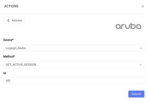 ARUBA RESPONSE INTEGRATION Logsign Support Center