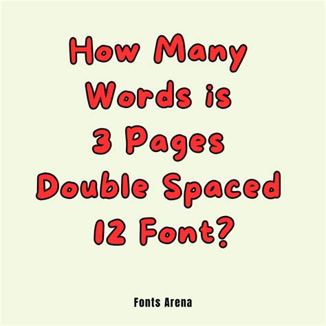 How Many Words Is 3 Pages Double Spaced 12 Font — Fontsarena