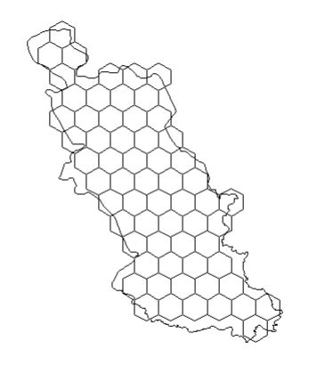 R Creating Hexagons Around Polygon Using Sf Geographic Information