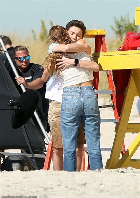 Jennifer Lawrence Looks Slender In A Skimpy Tank Top As She Films No