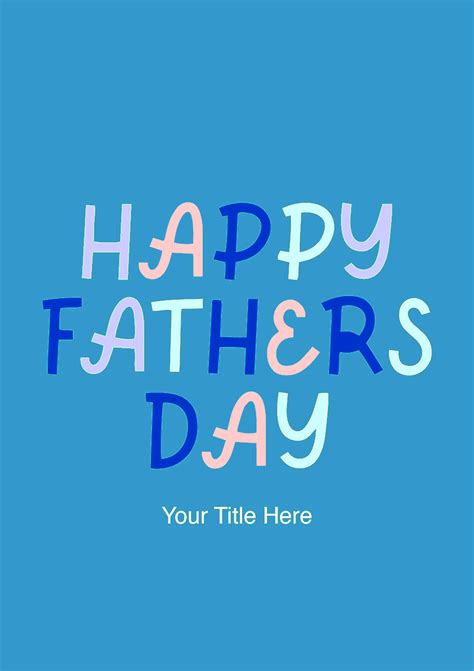 Blue Animated And Fun Happy Fathers Day Greeting Card