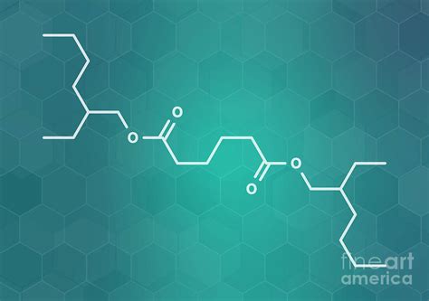 Deha Plasticizer Molecule Photograph By Molekuulscience Photo Library