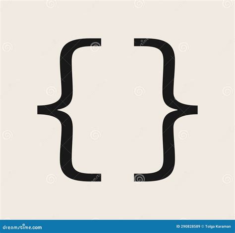 Curly Braces Symbols Pair Double Brackets Punctuation Mark Maths
