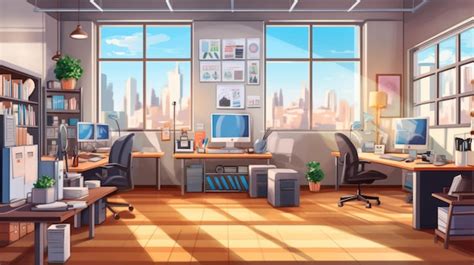 Premium Photo Workplace Productivity In A Modern Office Environment Ai Generated