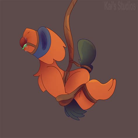 Rule 34 Anthro Ball Gag Blindfold Blindfolded Bondage Drooling Furry