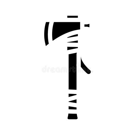 Tomahawk Blade Glyph Icon Vector Illustration Stock Vector