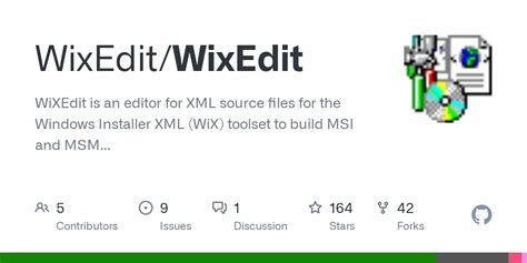 GitHub WixEdit WixEdit WiXEdit Is An Editor For XML Source Files For The Windows Installer