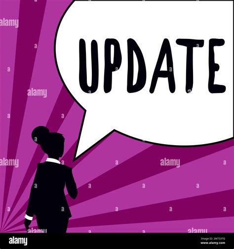 Writing Displaying Text Update Conceptual Photo Up To Date Make