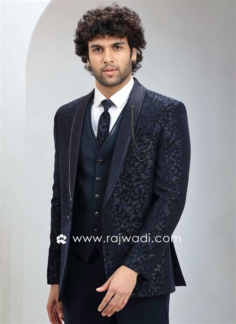 Royal Navy Blue Tuxedo Suit For Men