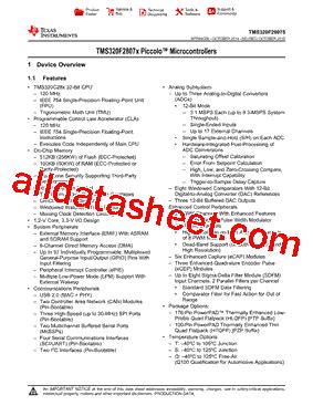 TMS320F28075 Datasheet PDF Texas Instruments