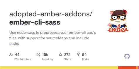 Github Adopted Ember Addonsember Cli Sass Use Node Sass To