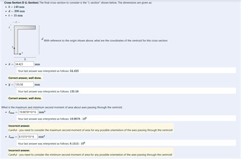 Solved Cross Section D L Section ﻿the Final Cross Section