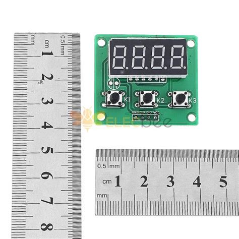 Pcs Four Digital Tube Led Display Module Tm With Button Scanning Module Wire Driver I C
