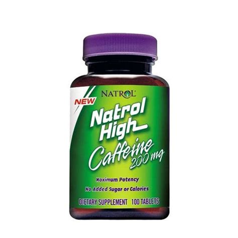 НАТРОЛ ХАЙ КОФЕИН таблетки 200 мг. 100 броя / HIGH CAFFEINE 200 mg ...
