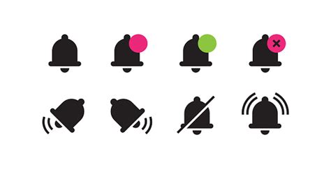 Icônes De Vecteur De Notification De Cloche Cloches De Message Dalerte