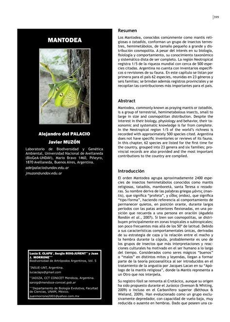 Pdf Mantodea