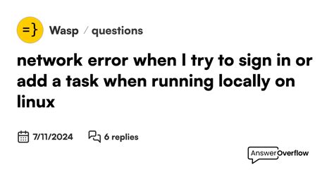 Network Error When I Try To Sign In Or Add A Task When Running Locally