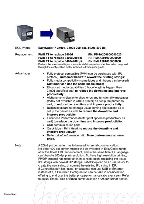 PDF Manual For Intermec Printer EasyCoder PX I