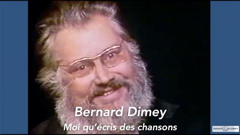 Bernard Dimey dit son poème Moi qu écris des chansons YouTube