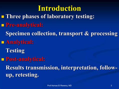 Preanalytical Error Clinical Chemical Tests Ppt
