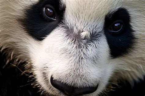 Close Up Of Face Of Cute Giant Panda Bear Stock Illustration
