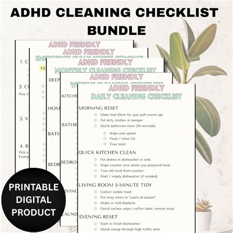 Printable Cleaning Schedule Checklist Daily Weekly Monthly Cleaning