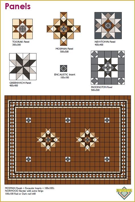 Colour Range Borders Panels And Encaustics Renditions Tiles