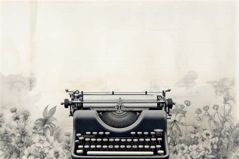 Typewriter Ink Border Backgrounds Drawing Premium Photo Illustration