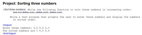 Solved Project Sorting Three Numbers Sort Three Numbers