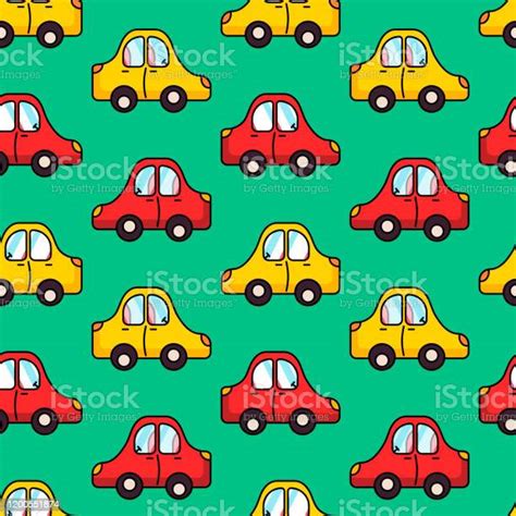 รถการ์ตูนรูปแบบที่ไร้รอยต่อ ภาพประกอบสต็อก ดาวน์โหลดรูปภาพตอนนี้