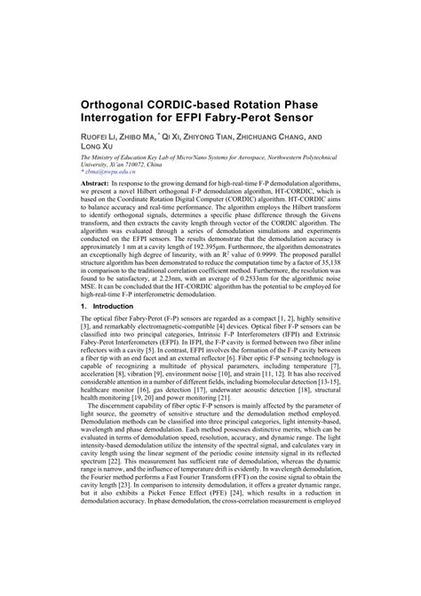 Pdf Orthogonal Cordic Based Rotation Phase Interrogation For Efpi