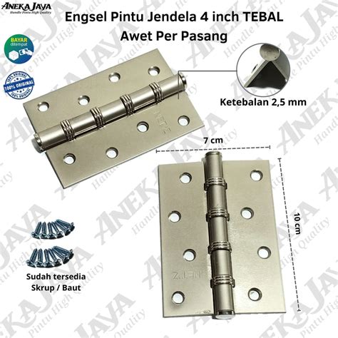Jual Engsel Pintu Rumah 4 Lubang 5 Lubang Tebal Engsel Daun Pintu