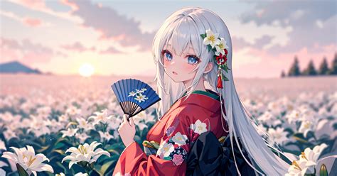 Aiイラスト 【ai】花海中的少女 灾厄之轮のイラスト Pixiv