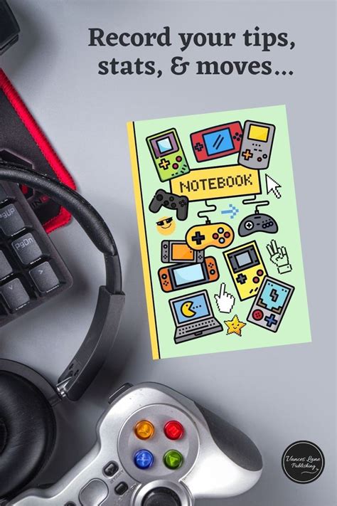 Gamer Notebook Journal Logbook Gamepad Game Controller Planner Video