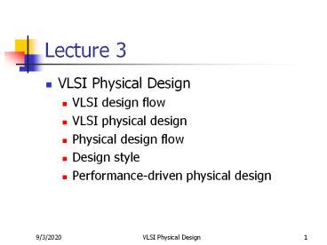 VLSI Design Flow Presentation Free To View
