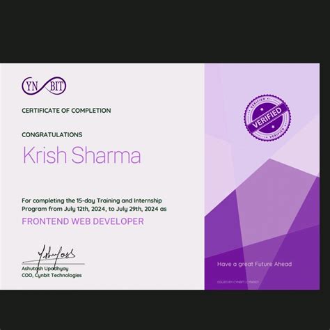 Internship Cynbittechnology Learning Mentorship Careergrowth