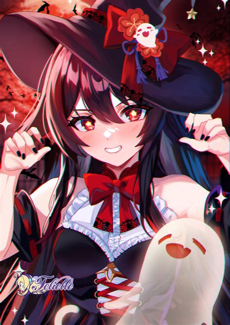 Hu Tao And Boo Tao Genshin Impact Drawn By Felielle Danbooru
