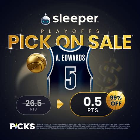 Sleeper Promo Code Stiffs Best Bonus Anthony Edwards Free Winner Vs