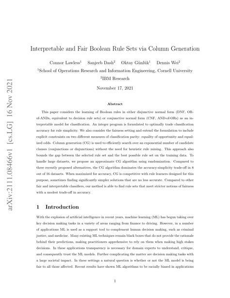 pdf interpretable and fair boolean rule sets via column generation