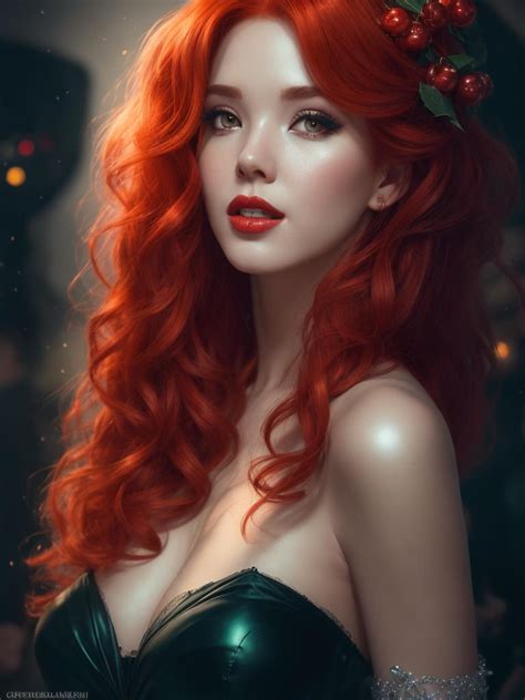 Red Hair Woman Under The Mistletoe 3 1 By Arrojado On Deviantart