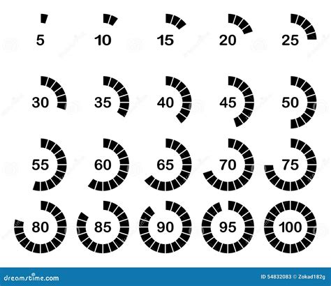 Loading Or Percentage Icons Set 3 Stock Vector Illustration Of White