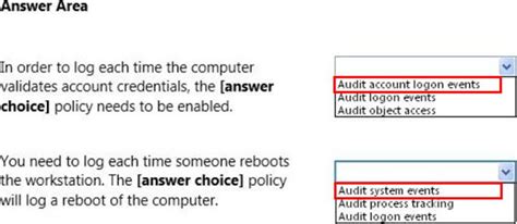 You Are Preparing A Local Audit Policy For Your Workstation No