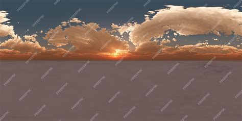 Zenith가 포함된 원활한 하늘 Hdri 파노라마 360도 각도 보기 프리미엄 사진