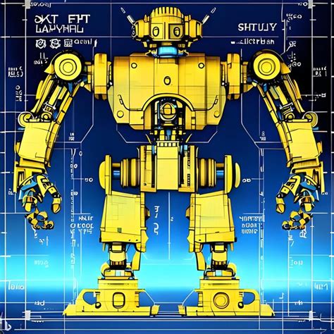 Premium Ai Image Blueprint Of Strong Robot Like Bb Cinematic Robot