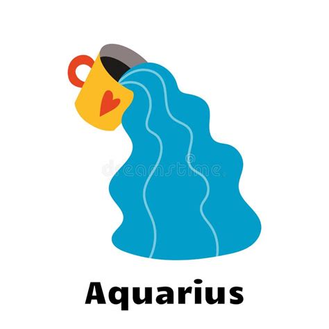 Aquarius Isolated Icon Simple Element Illustration From Zodiac Concept Icons Stock Vector