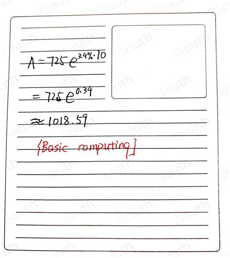 Solved The Formula For Continuously Compounded Interest Is A Pe Rt Where A Is The Amount Of