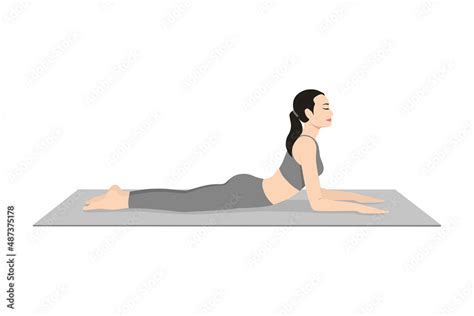 Sphinx Pose Beautiful Girl Practice Salamba Bhujangasana Niravalasana