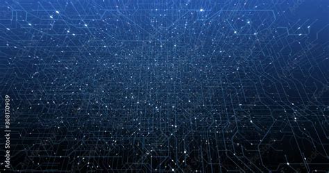 K Seamless Loop Of Print Circuit Technology Cyber And Futuristic