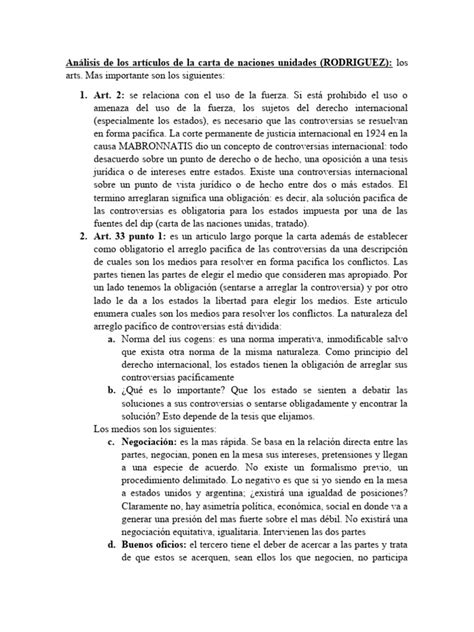 Carta De Las Naciones Unidas Pdf Arbitraje Justicia