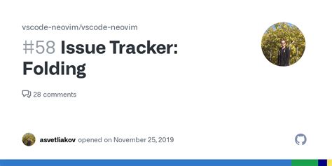 Issue Tracker Folding · Issue 58 · Vscode Neovimvscode Neovim · Github